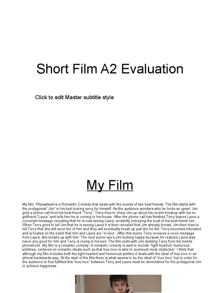 Romantic Comedy Short Film Evaluation | PDF | Romantic Comedy Film ...