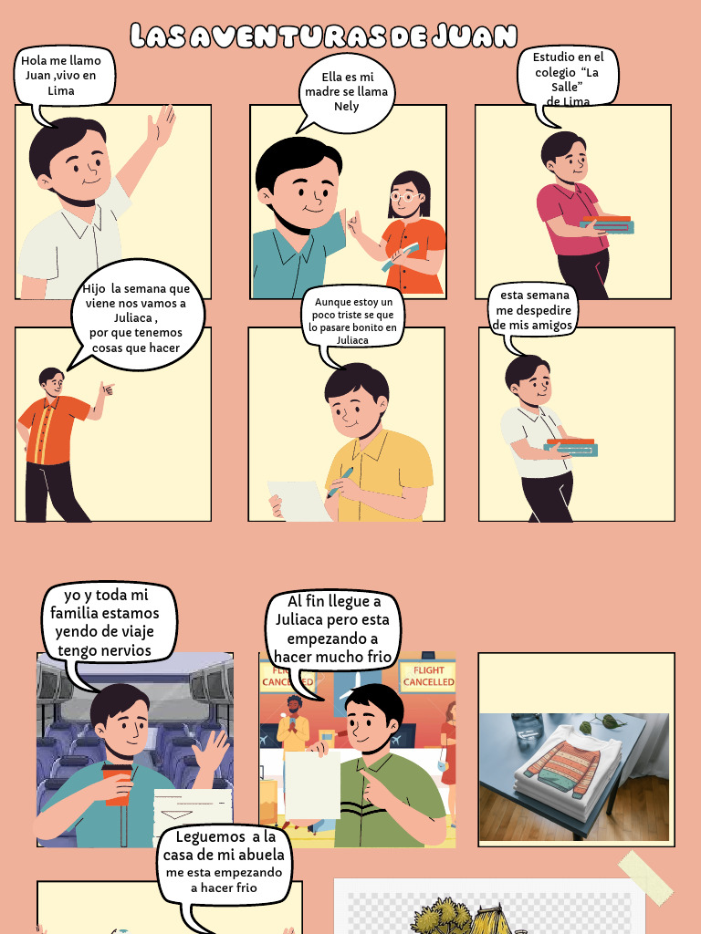 Red Hand Drawn Classroom Phrases Comic Strip | PDF