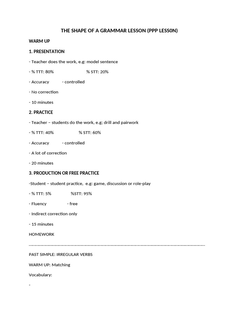 The Shape of A Grammar Lesson | PDF