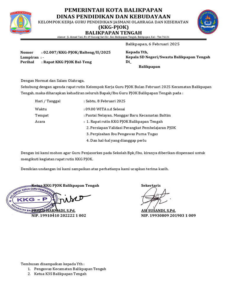 2 Laporan KKG Pjok Februari 2025 | PDF