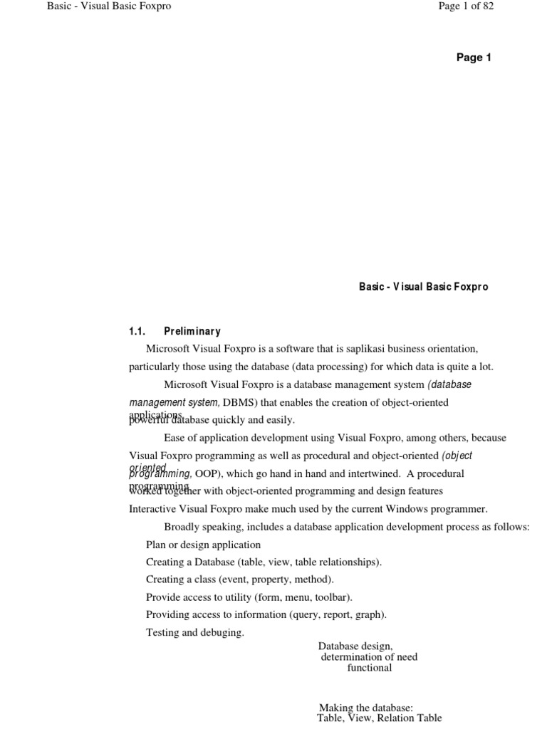 Belajar Foxpro | PDF | Object Oriented Programming | Data Type