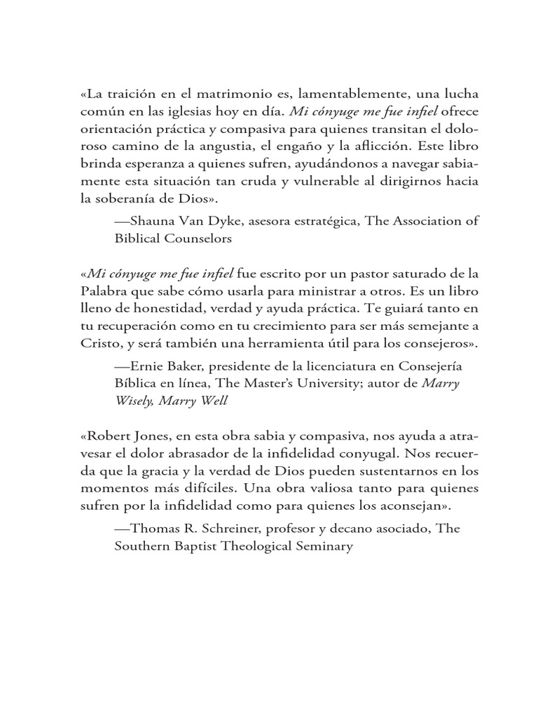 Muestra Mi Conyuge Fue Infiel | PDF | Jesús | Infidelidad