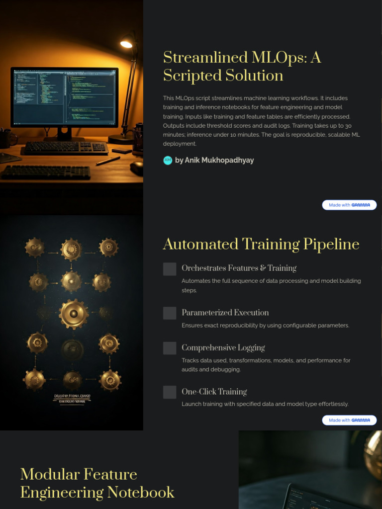 Streamlined MLOps A Scripted Solution | PDF