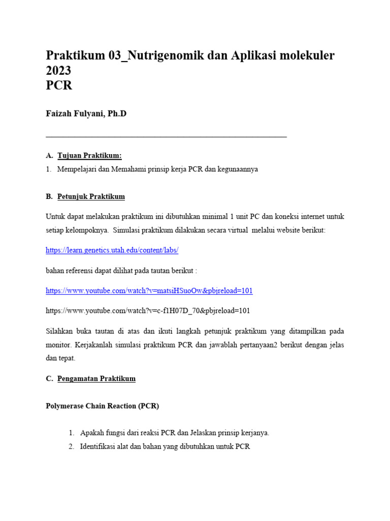 PP - Nutrigenomik Dan Analisis Molekuler - 03 | PDF