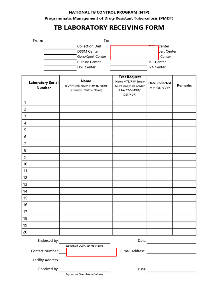 Picong Rhu Receiving-Form MDR | PDF