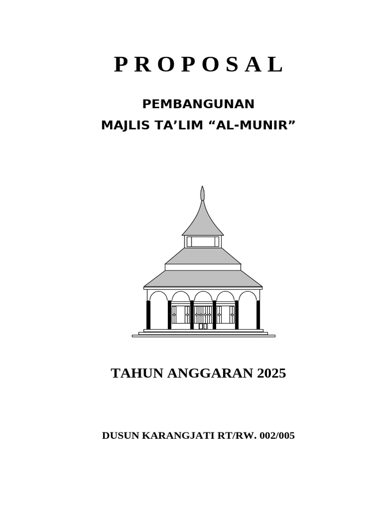 Proposal Pembangunan Majlis Ta'lim 2025 | PDF