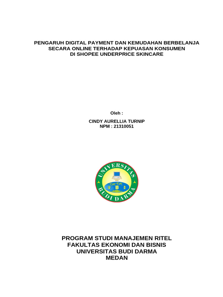 Cover Proposal Skripsi 2020 Judul 3 Baris | PDF
