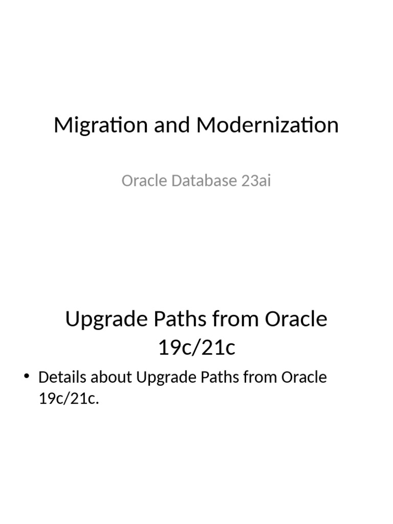 Migration and Modernization | PDF