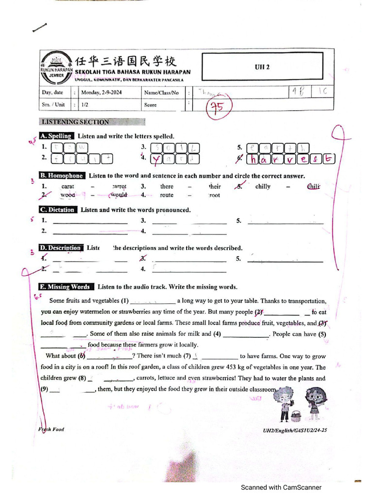 UH Grade 4 RH Unit 2 | PDF