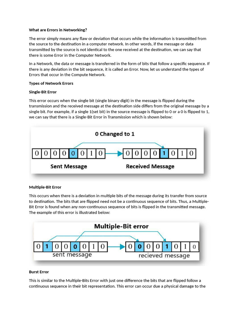 Error Detection and Error correction | PDF | Error Detection And Correction | Bit