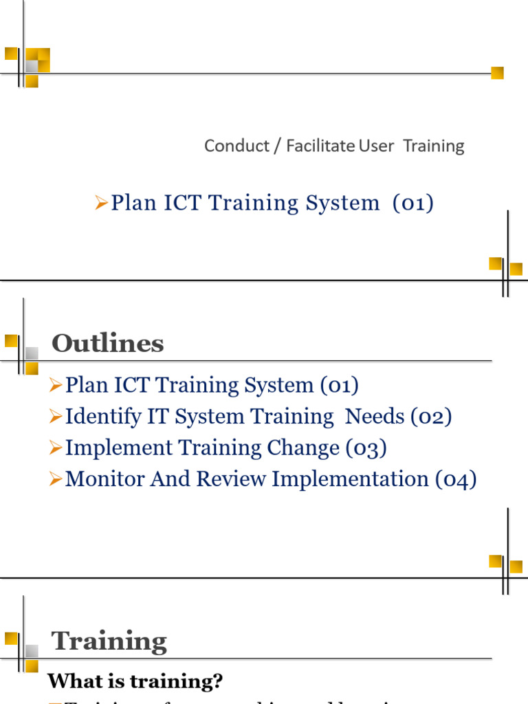 conduct and facilitate ICT user training | PDF | Educational Technology ...