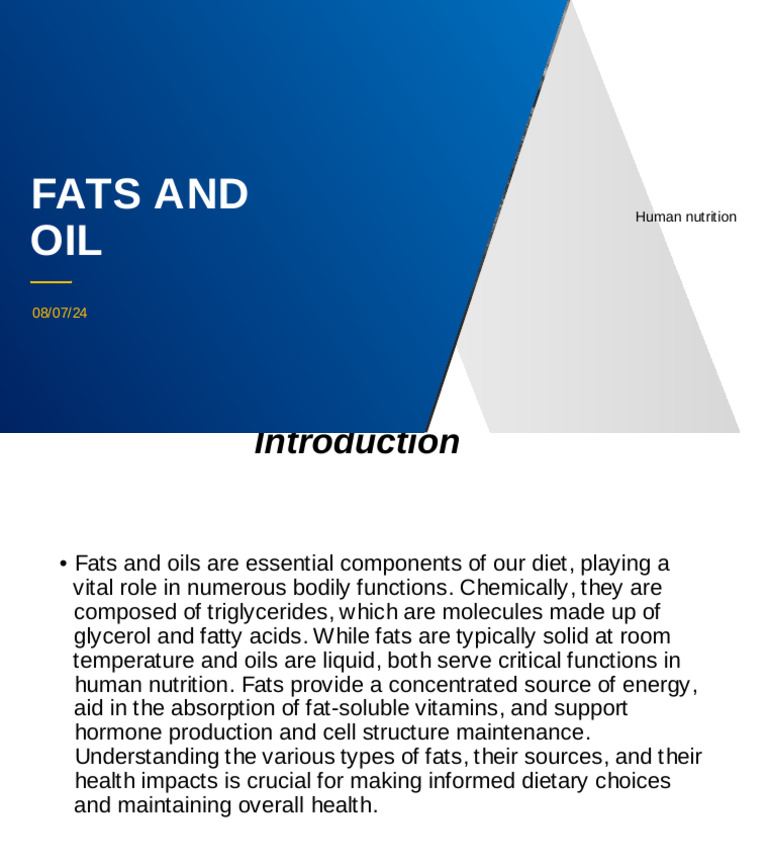 Essential Fats and Oils in Nutrition | PDF