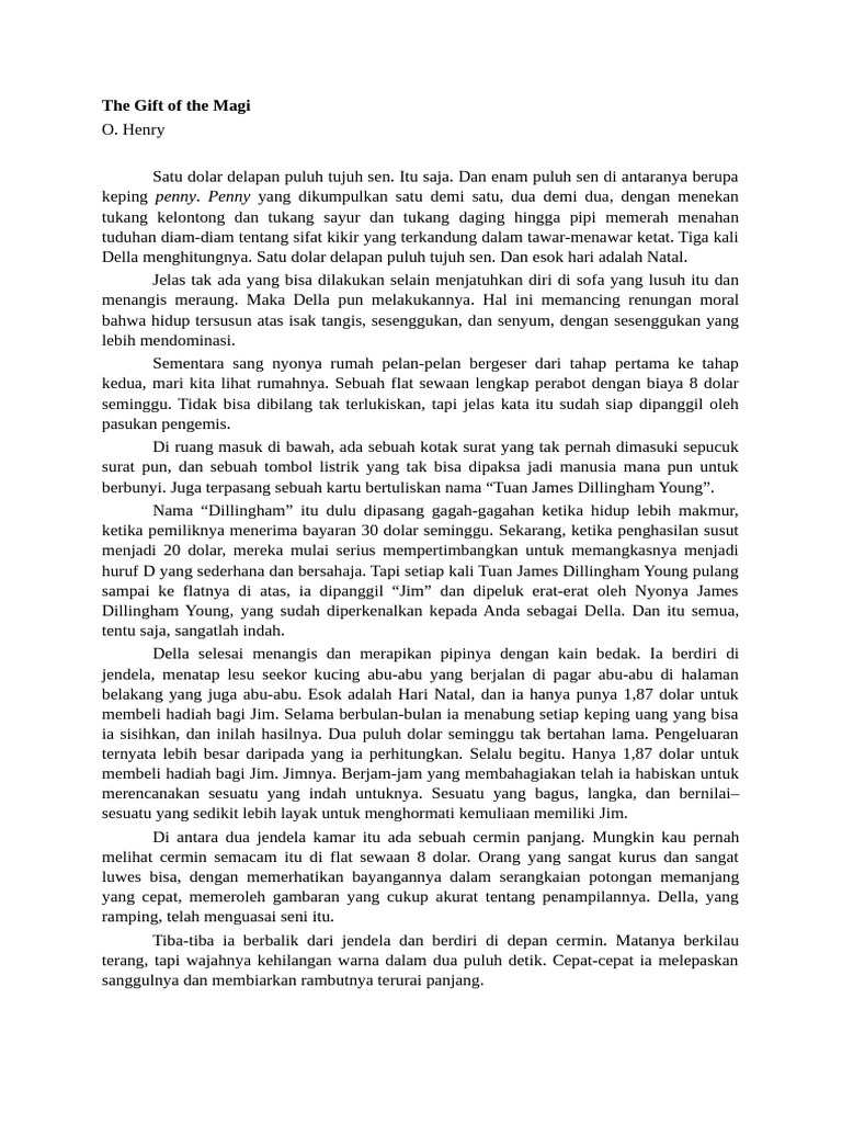 The Gift of The Magi - O. Henry | PDF