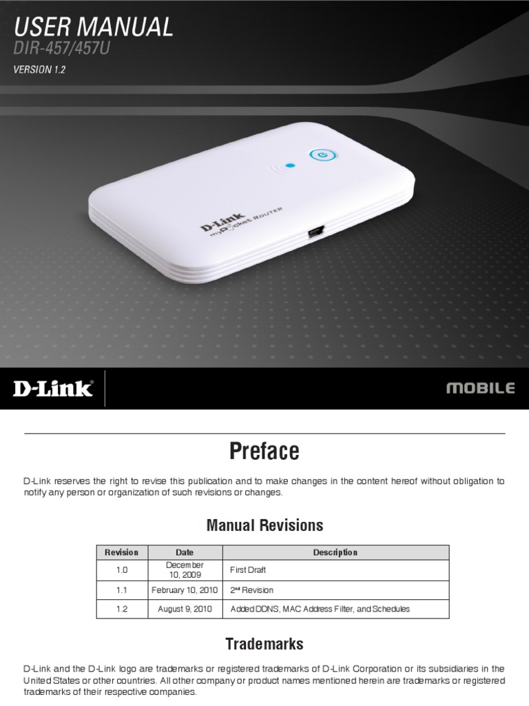 DLink My Pocket 3g Router DIR-457-457U | PDF | Personal Identification ...