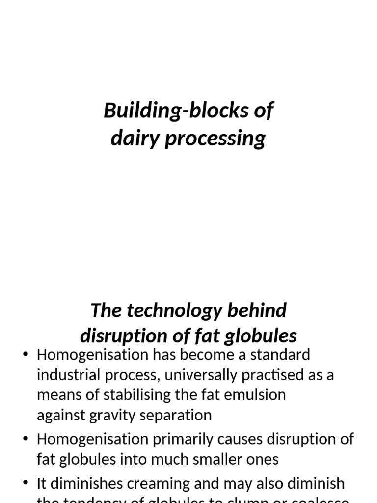 Final 4 Building Blocks of Dairy | PDF | Milk | Liquids