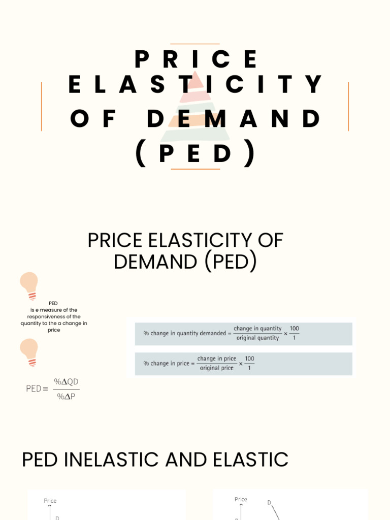 PES AND PED (1) | PDF | Price Elasticity Of Demand | Elasticity (Economics)