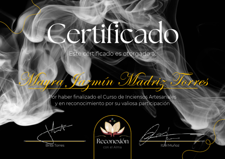 Certificado de Curso: Mayra Madriz Torres | PDF