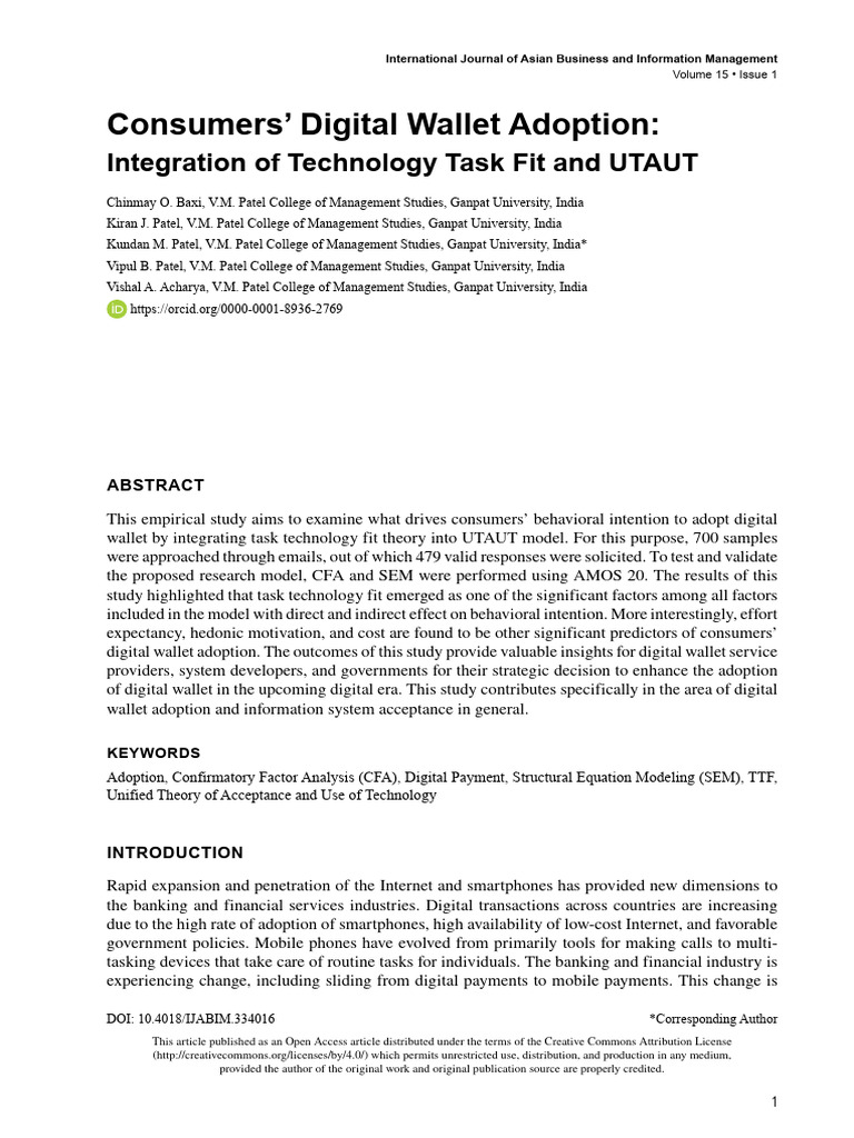Factors Influencing Digital Wallet Adoption | PDF