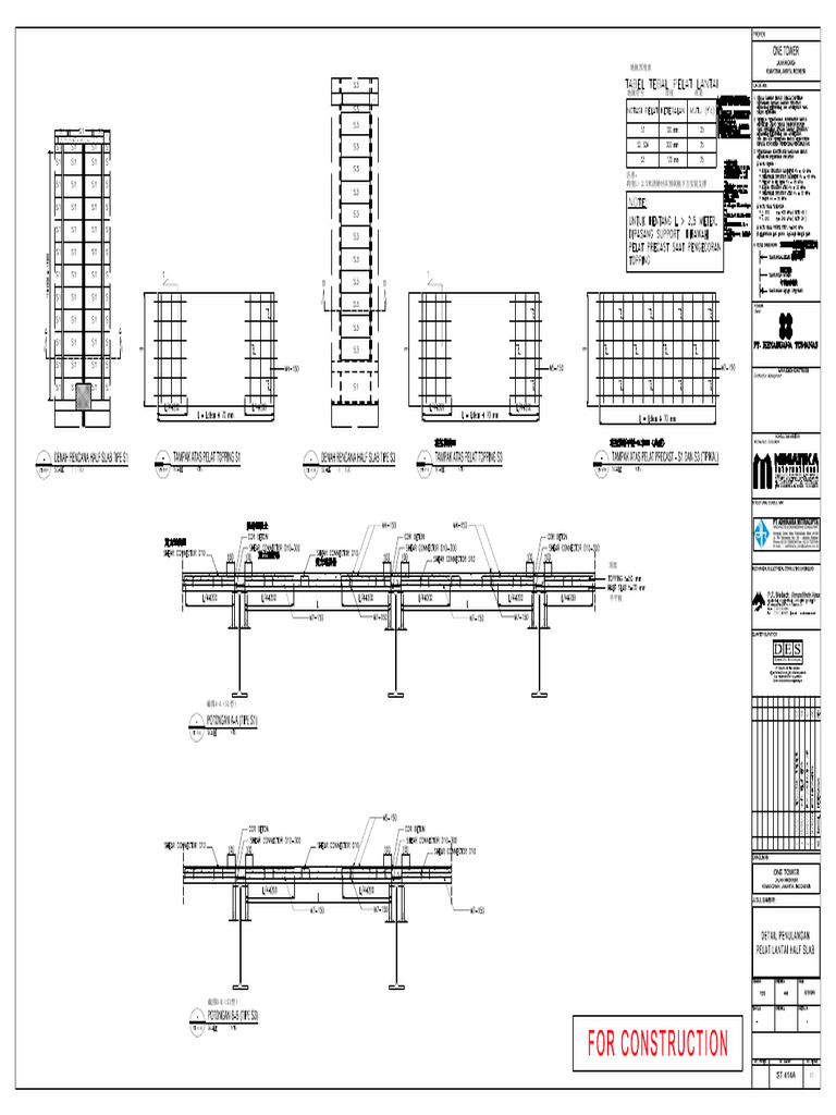 ST 414A - ST 414F - PEMASANGAN HALF SLAB R05 25-5-2015-Model 1-6 | PDF