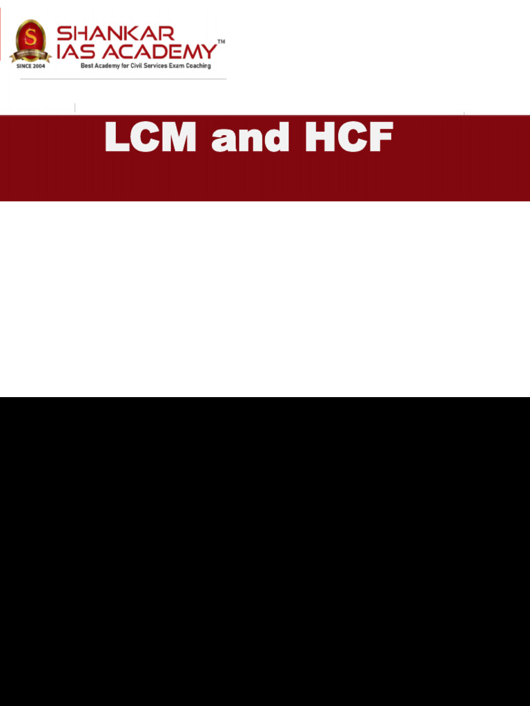 Lcm Hcf Basic Concepts | PDF | Multiplication | Mathematics