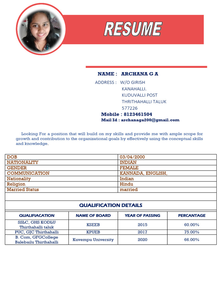 Resume Archana | PDF