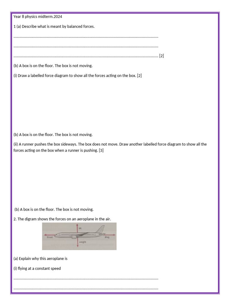 Year 8 Physics - Term 1 | PDF | Speed | Force