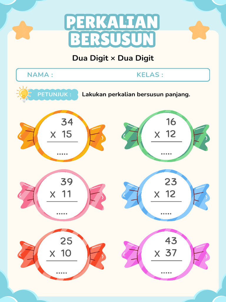 LKPD Perkalian Bersusun Kelas 4 | PDF