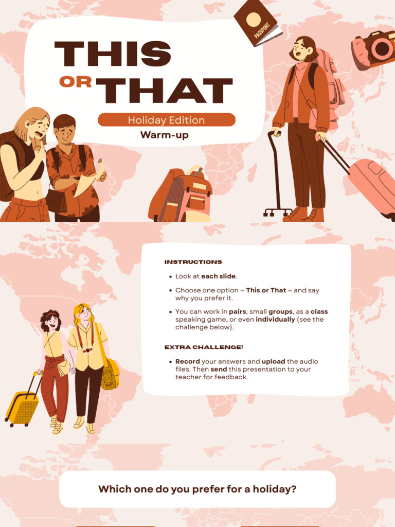 Holiday Preference Speaking Game | PDF