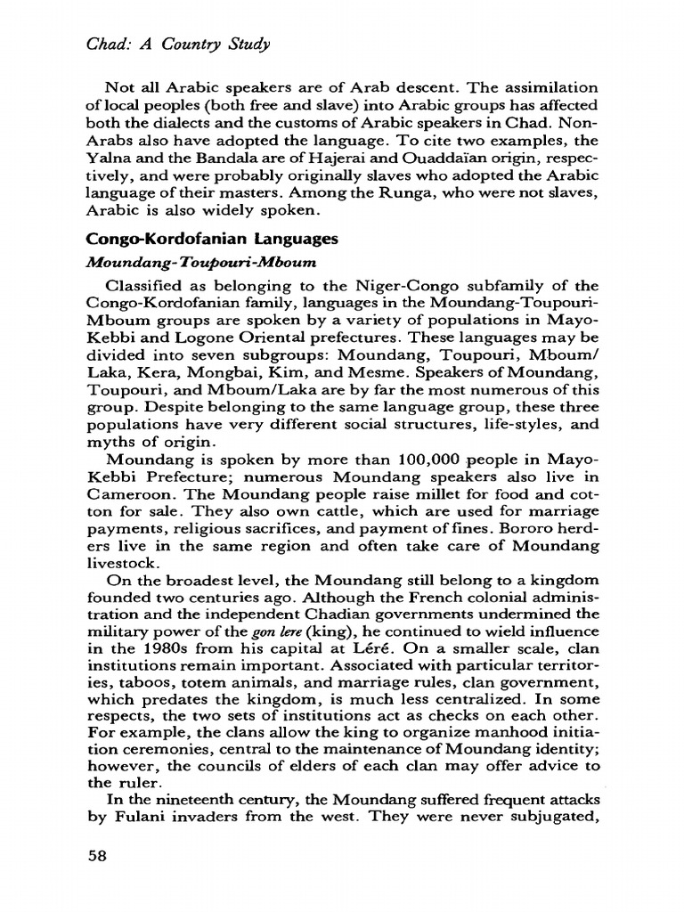 Language and Society in Chad | PDF | Muhammad