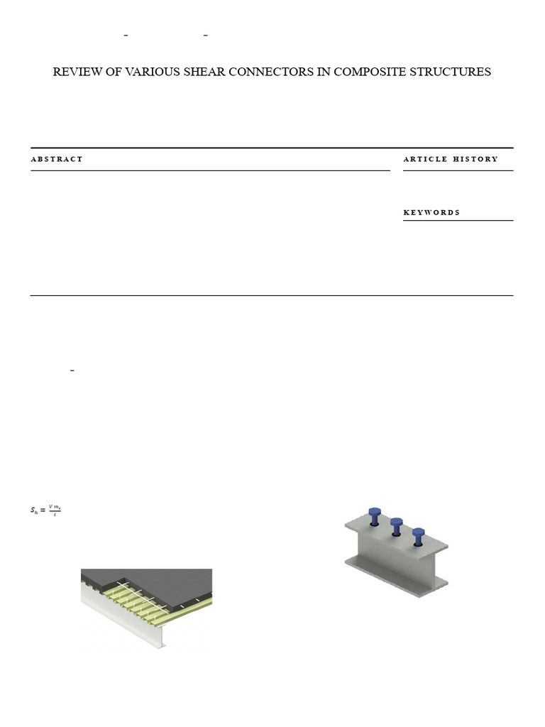 Shear Connectors in Composite Structures | PDF | Strength Of Materials ...