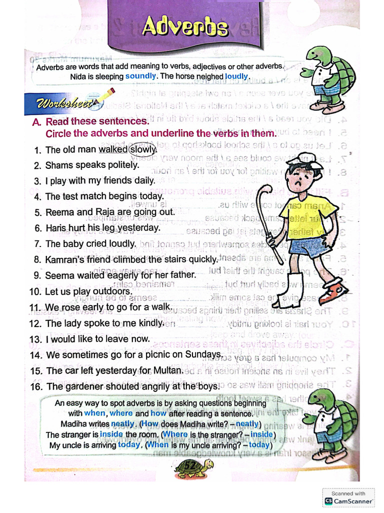 Adverbs Scanned Book For Practice | PDF