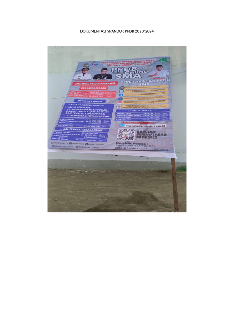 Dokumentasi Spanduk PPDB 2023 | PDF