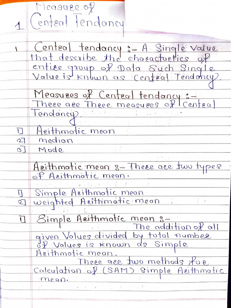 Understanding Central Tendency Measures | PDF | Robust Statistics ...