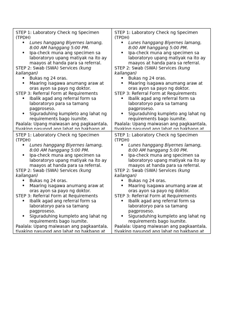Guide For Patients-Histo (TPDH) | PDF