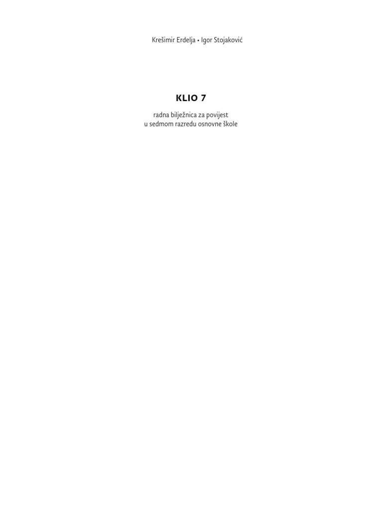 Klio 7 RB Rješenja | PDF
