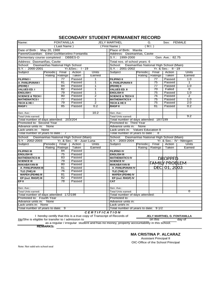 Fontanilla, Jely Marthel SY 2005-2006 | PDF | Mathematics