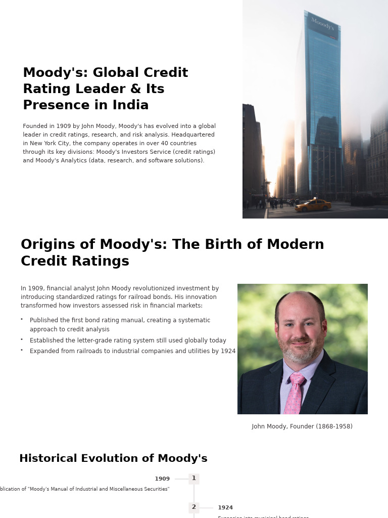 Moodys Global Credit Rating Leader and Its Presence in India | PDF ...