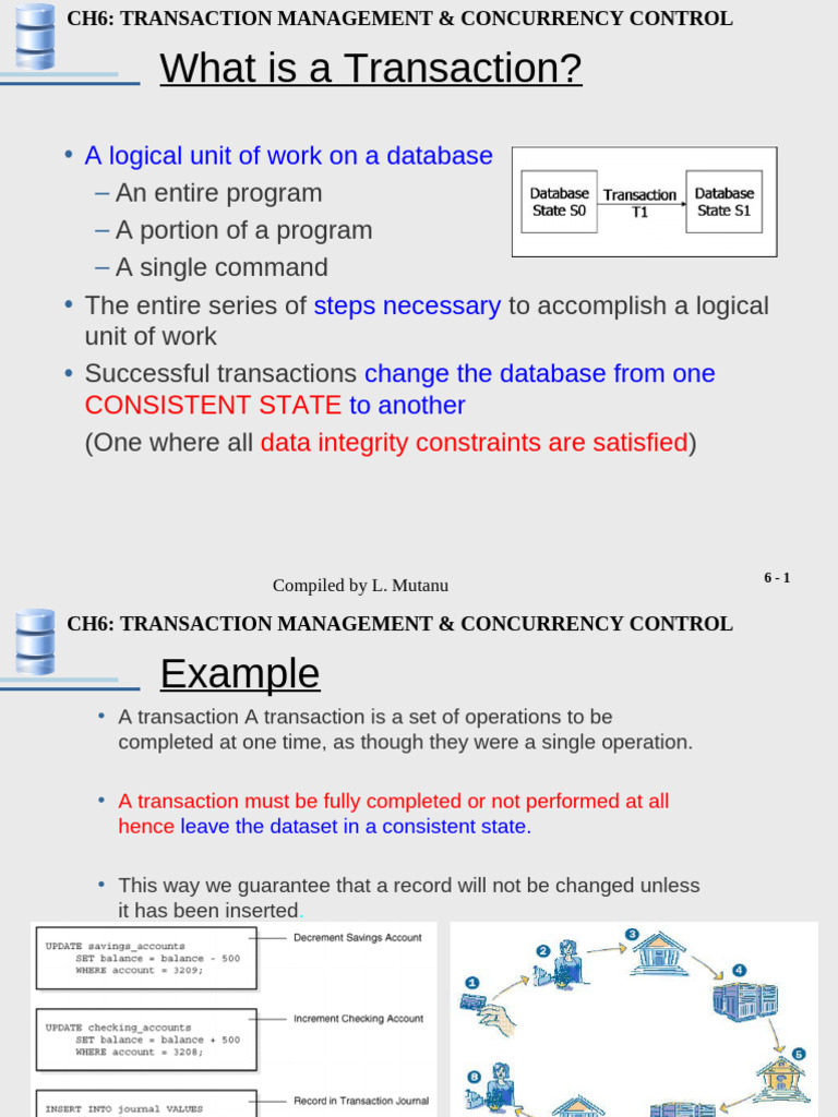 MIS6050 CH6 - Transaction Processing | PDF | Database Transaction | Databases
