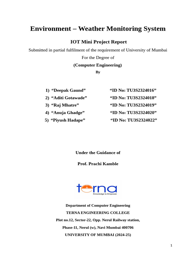 IOT Report | PDF | Wind Speed | Arduino