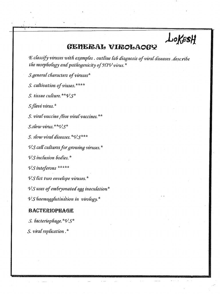 General Virology Questions | PDF