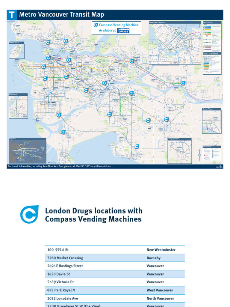 Vancouver Transit Routes Overview | PDF | Vancouver | Transport