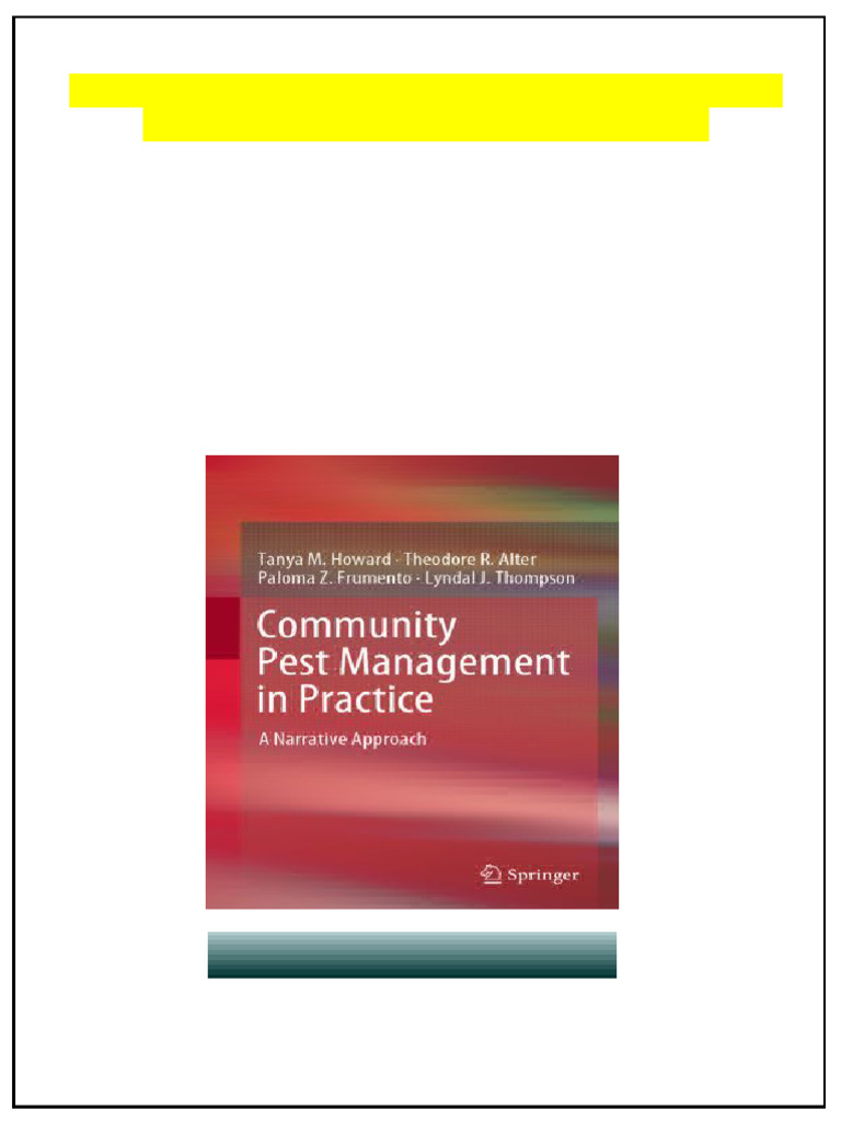 Community Pest Management in Practice: A Narrative Approach Tanya M ...