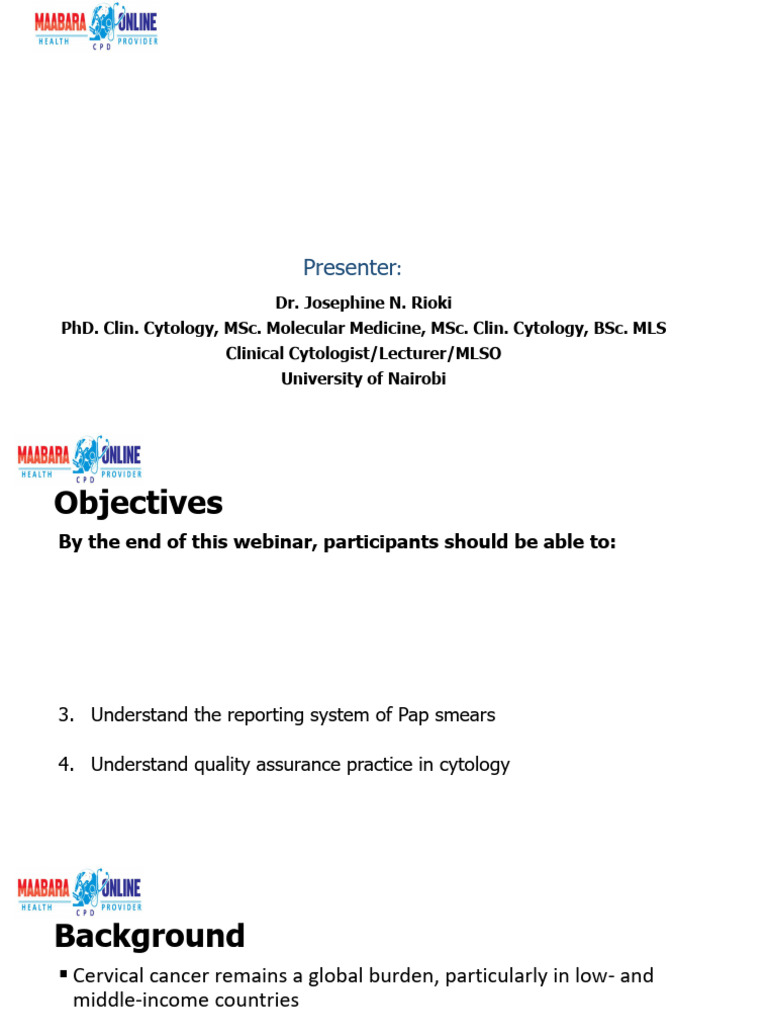 Pap Smear Staining and Reporting Guide | PDF | Staining | Cytopathology