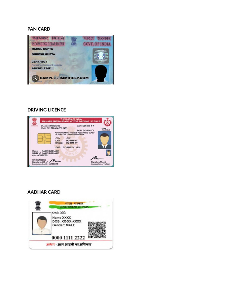 Sample Id Cards | PDF