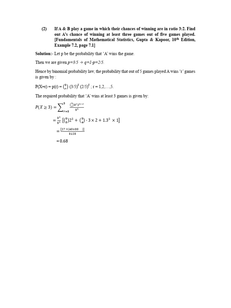 Binomial Distribution | PDF | Odds | Mathematical Analysis