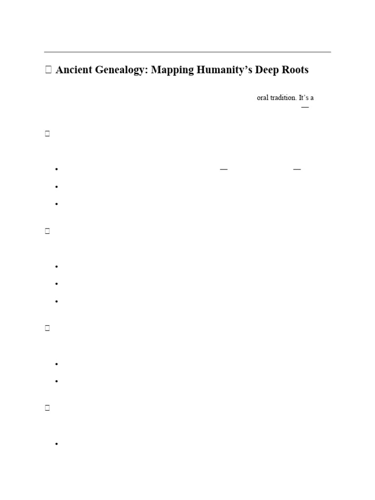 Ancient Genealogy: Tracing Human Origins | PDF