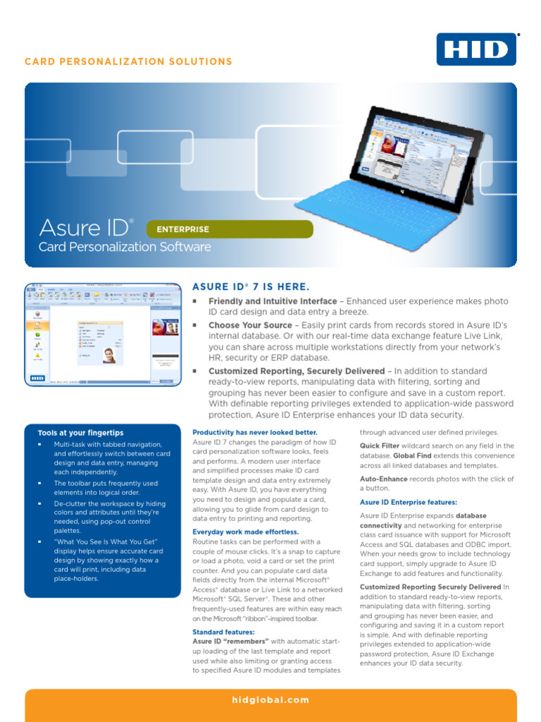 Asure ID 7: Enterprise Card Software | PDF | Databases | Computing
