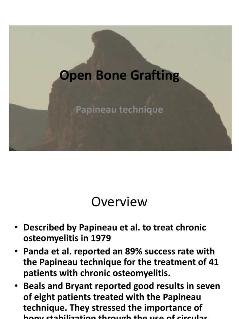 Open Bone Grafting: Papineau Technique | PDF | Bone | Wound