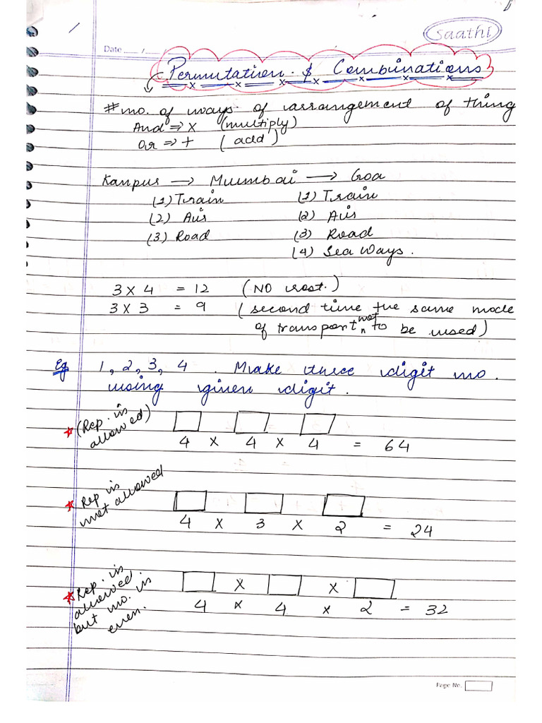 Permutations & Combinations | PDF