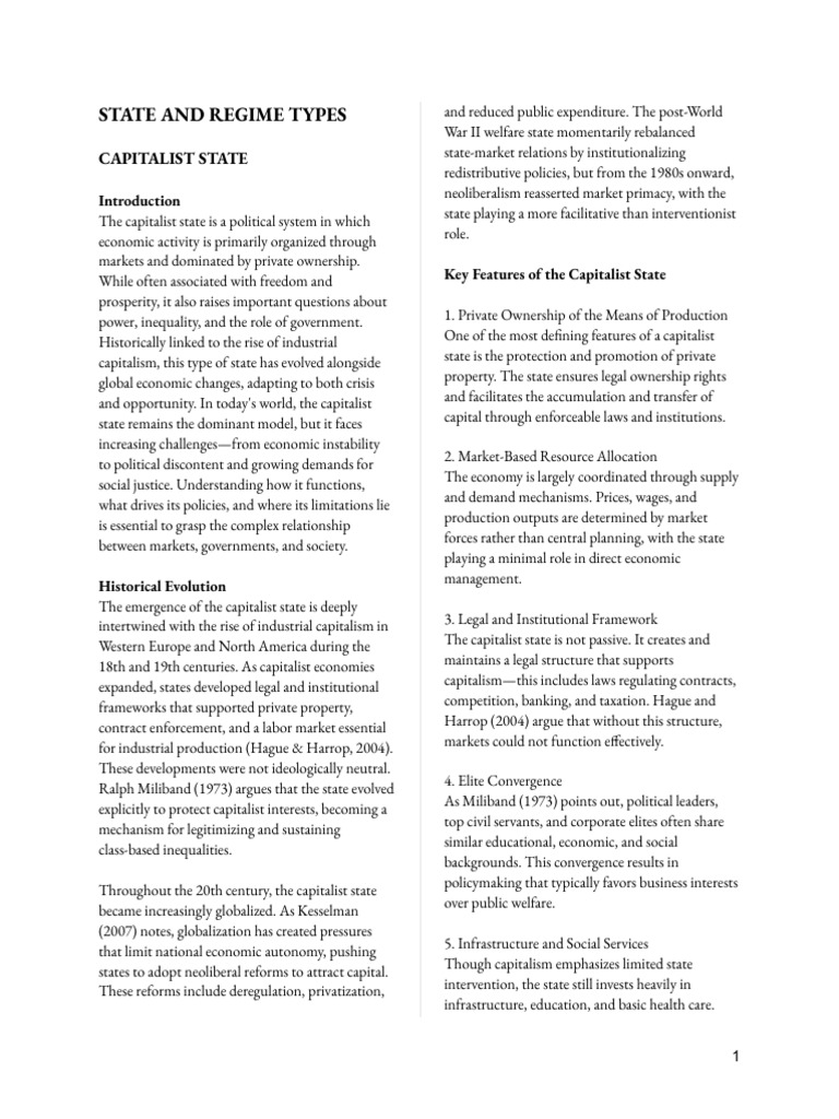 Understanding the Capitalist State | PDF | Populism | Capitalism